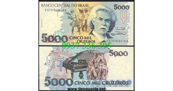 MS55 :Brazil 5000 Cruzeiros 1993